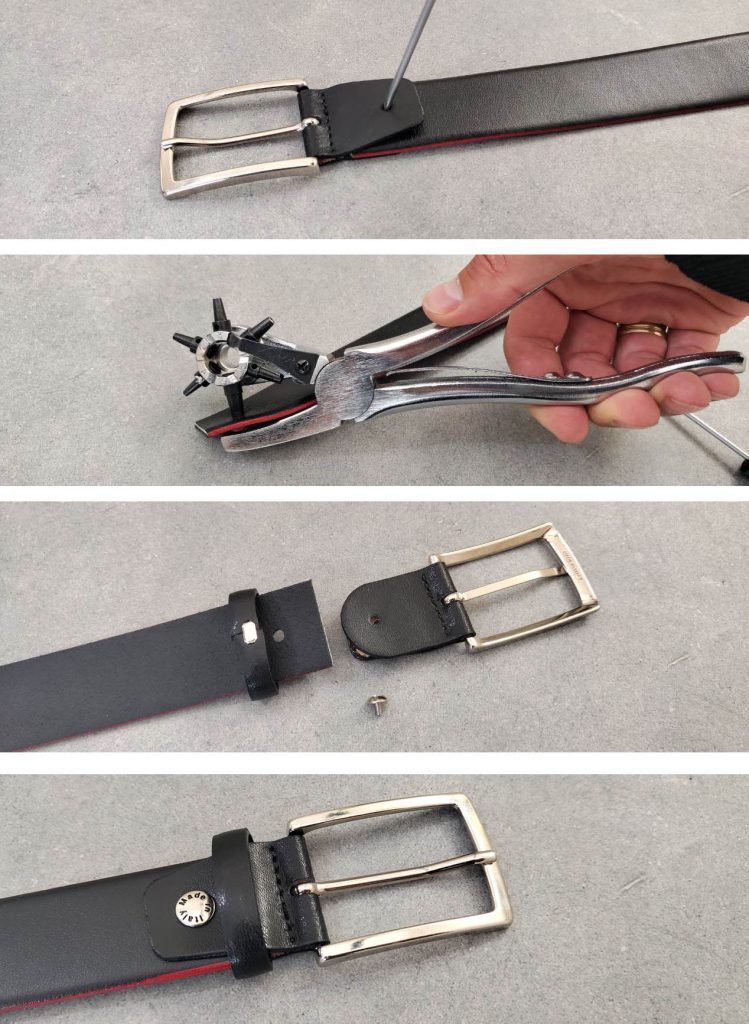 How To Attach a Belt Buckle to a Leather Belt - LeatherBeltsOnline.com