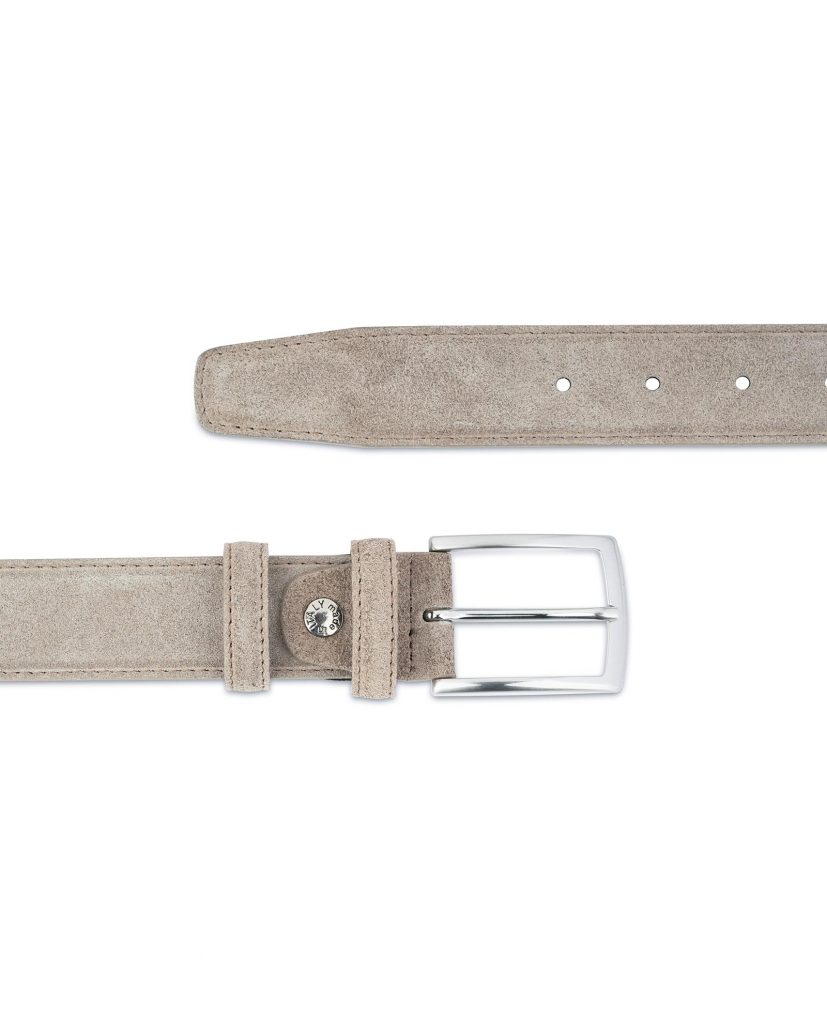 Buy Taupe Suede Belt | Genuine Leather | LeatherBeltsOnline.com