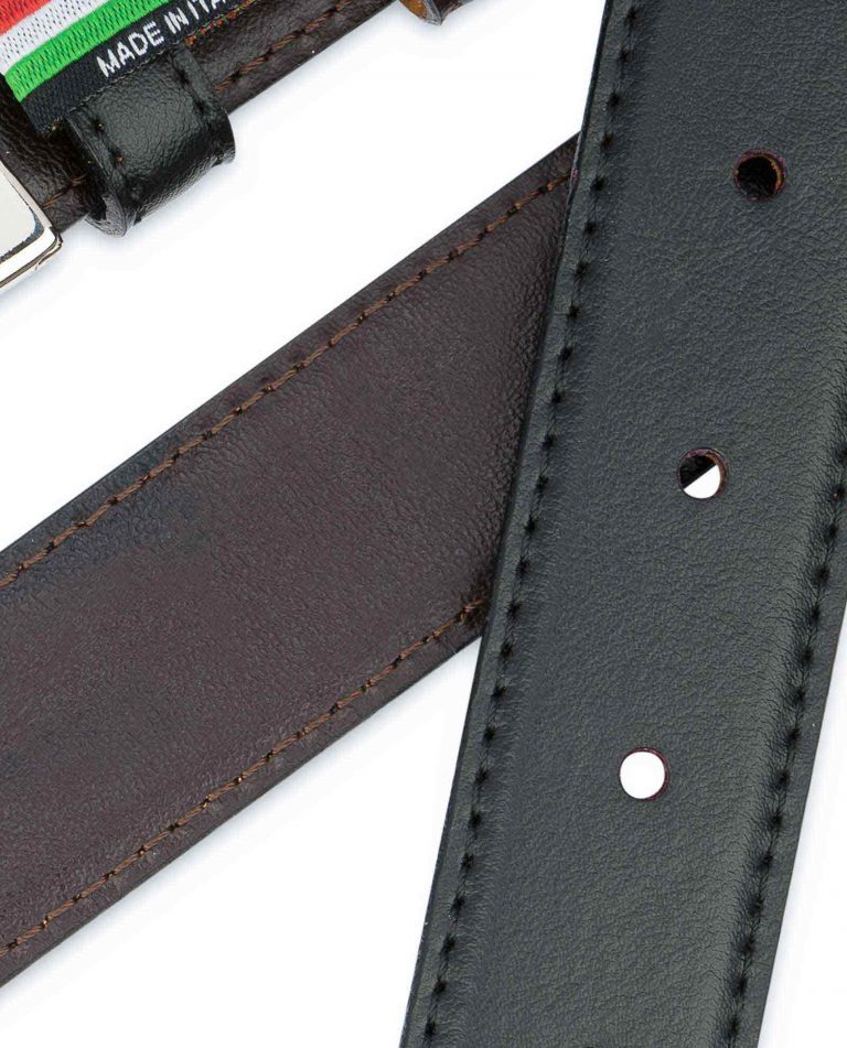 Buy Men's Reversible Belt | Black Brown Leather | LeatherBeltsOnline.com
