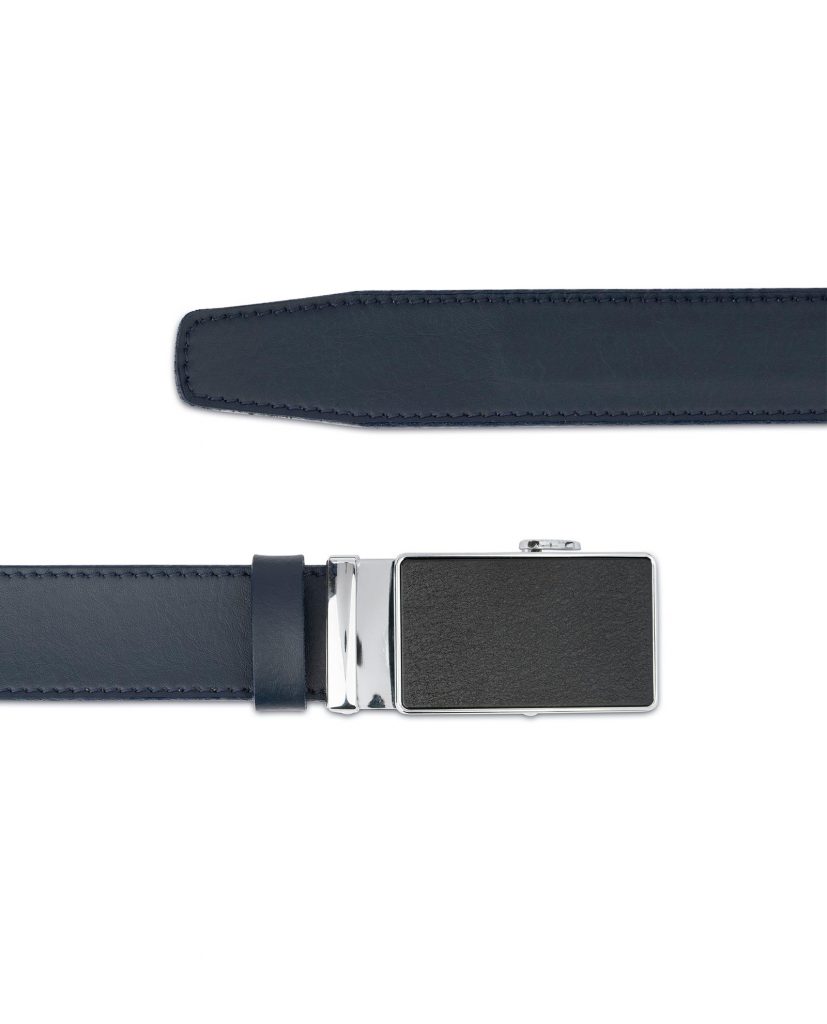 Buy Blue Mens Click Belt with Slide Buckle | LeatherBeltsOnline.com