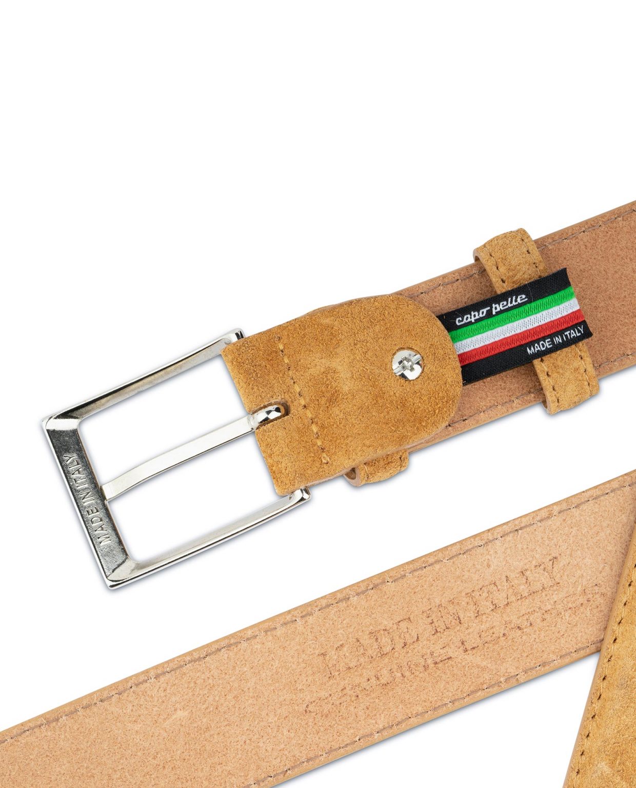 Buy Camel Suede Belt 3.5 cm - Men's - LeatherBeltsOnline.com