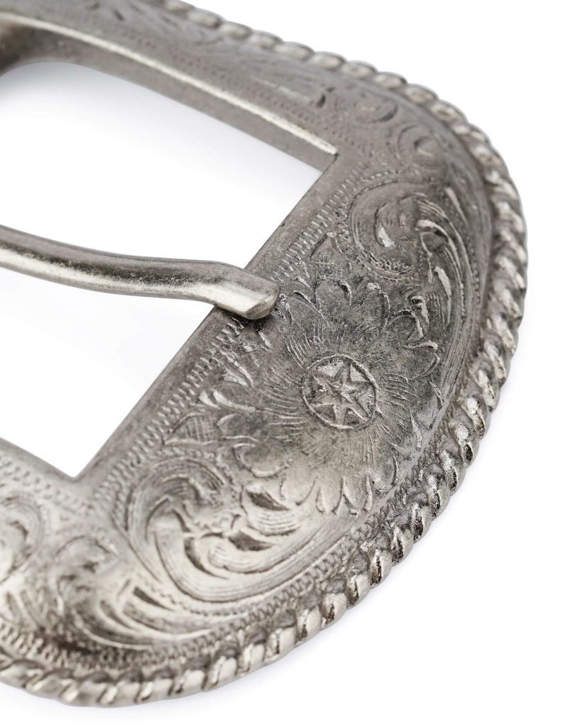 Silver Western Belt Buckle | LeatherBeltsOnline.com