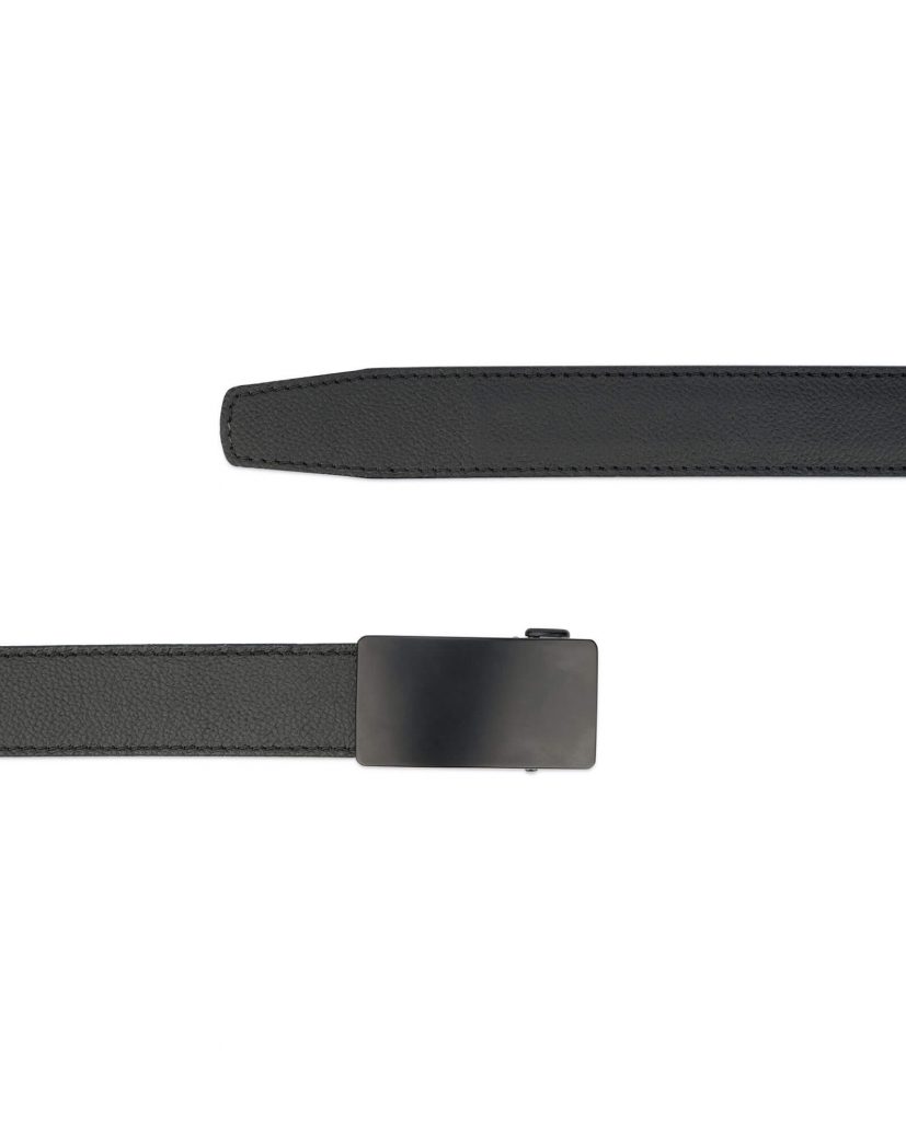 Buy Black Leather Comfort Click Belt | Blank Buckle | LeatherBeltsOnline