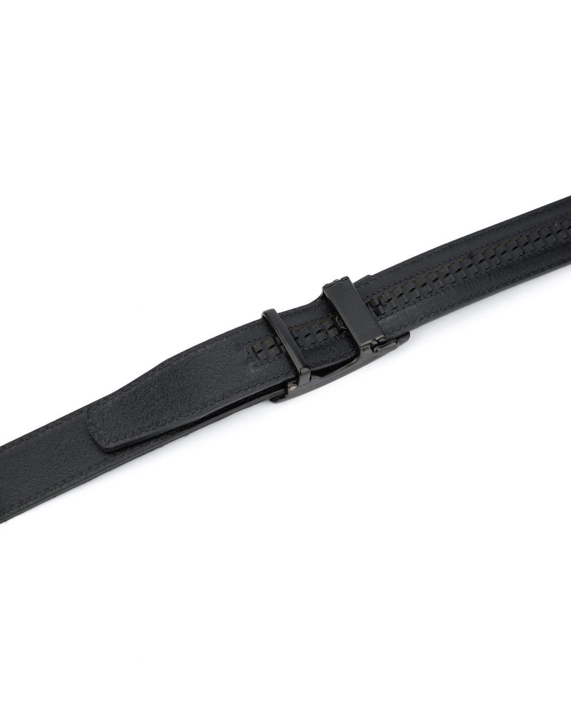 Buy Black Leather Comfort Click Belt | Blank Buckle | LeatherBeltsOnline
