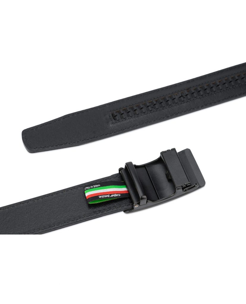Buy Black Leather Comfort Click Belt | Blank Buckle | LeatherBeltsOnline