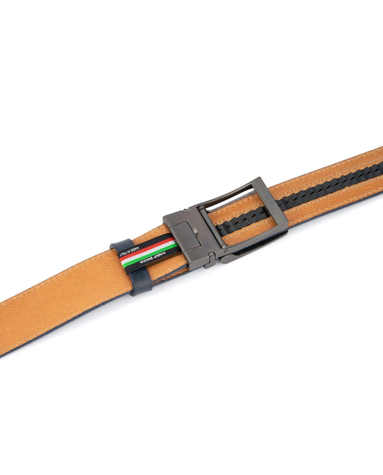 Buy Navy Blue Mens Click Belt With Classic Buckle | LeatherBeltsOnline