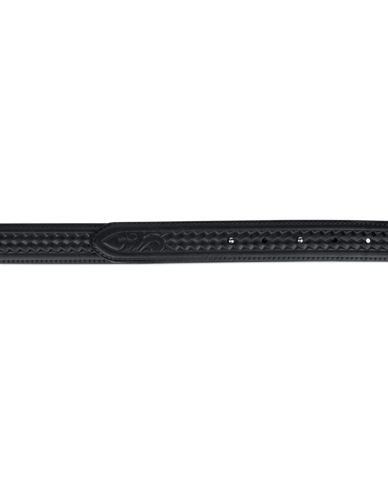 Buy Tooled Full Grain Leather Belt Without Buckle | LeatherBeltsOnline