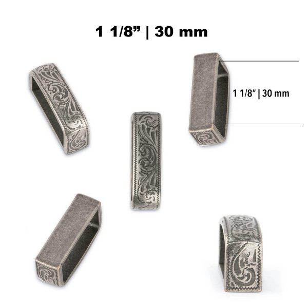 Buy Silver Metal Belt Loop 1 1/8 Inch | LeatherBeltsOnline.com