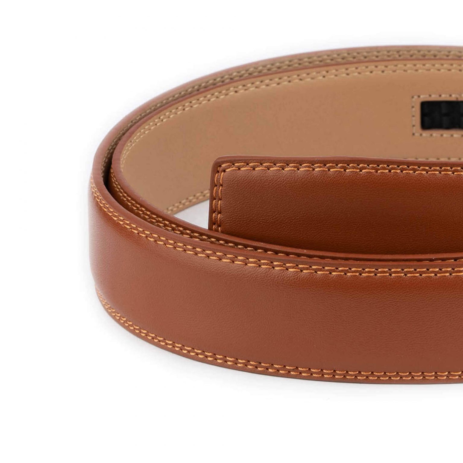 Buy Vegan Leather Belt Tan Brown With Slide Buckle - Capo Pelle
