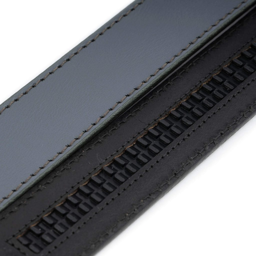 Buy Gray Ratcheting Leather Belt With Grey Buckle - Capo Pelle