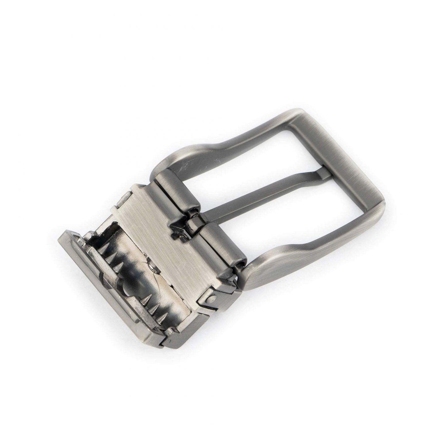 Buy Reversible Clasp Belt Buckle Gray Matte 35 Mm | LeatherBelts