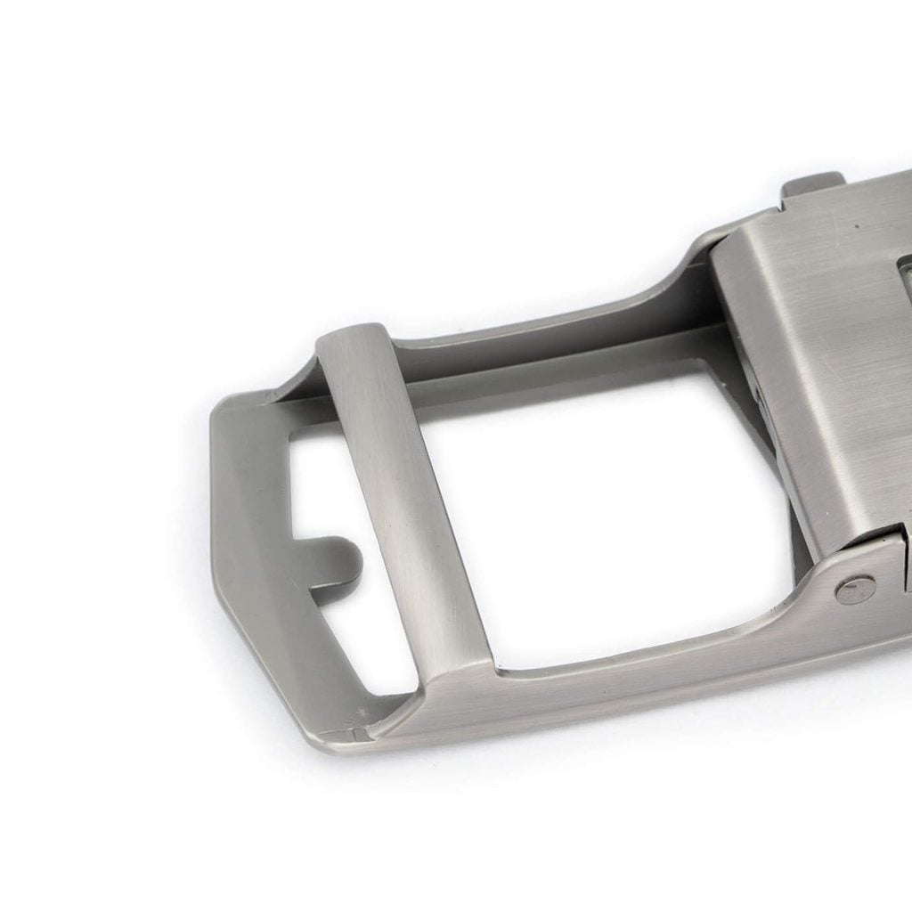 Buy Gray Ratcheting Leather Belt With Grey Buckle - Capo Pelle