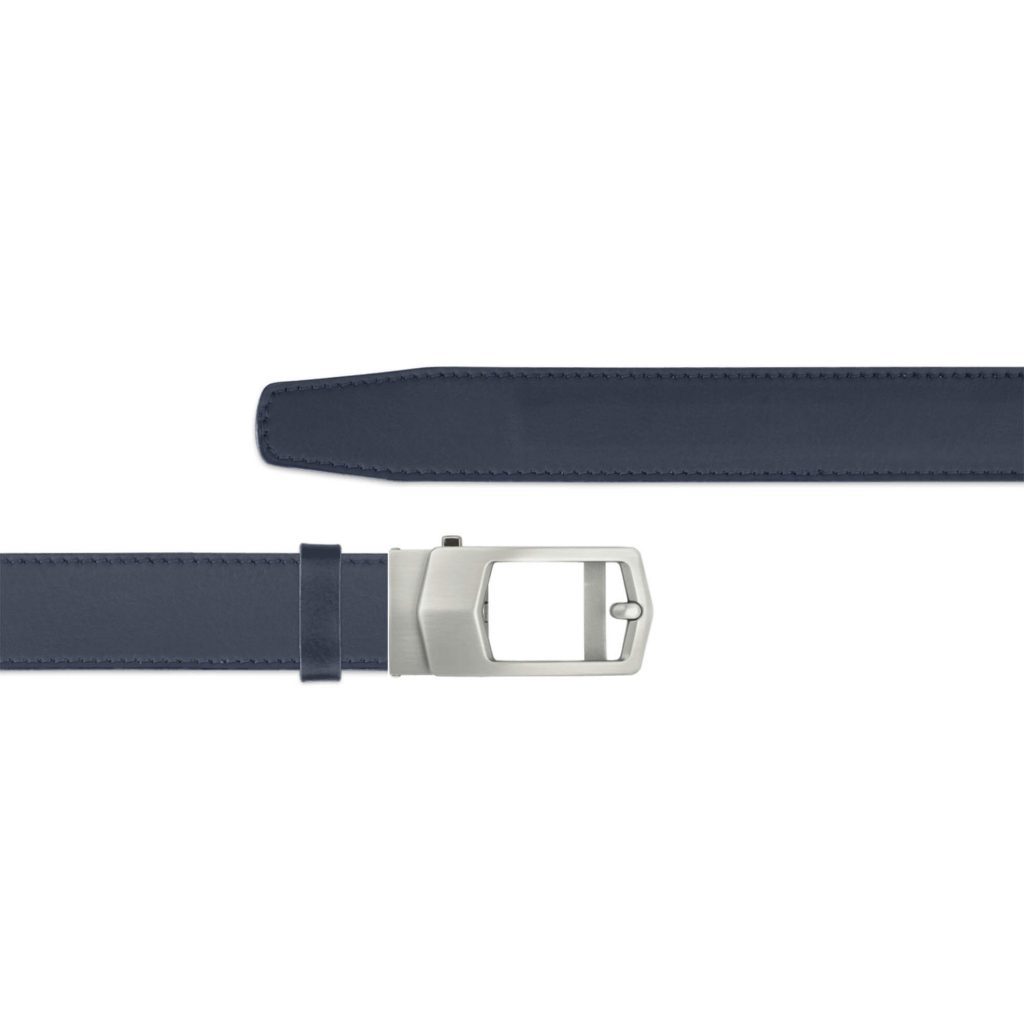 Buy Dark Blue Comfort Click Belt With Gray Buckle - Capo Pelle