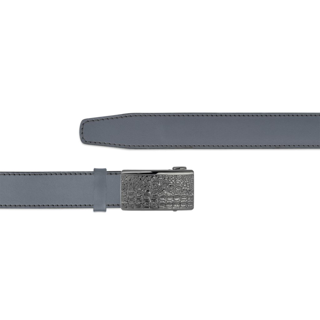 Buy Gray Mens Belt Without Holes With Unique Buckle - Capo