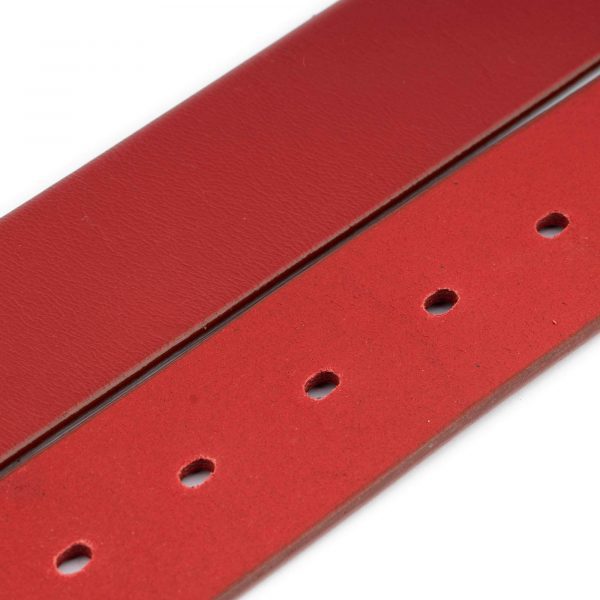 Buy Mens Red Belt For Jeans - Wide Thick Real Leather