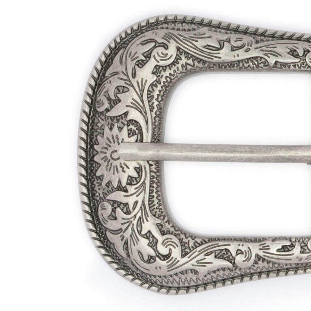 Buy Brown Wide Cowboy Western Belt With Silver Floral Buckle