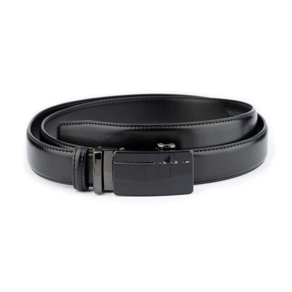 Buy Black Ratchet Vegan Belt Mens - 3.0 Cm Slide Buckle