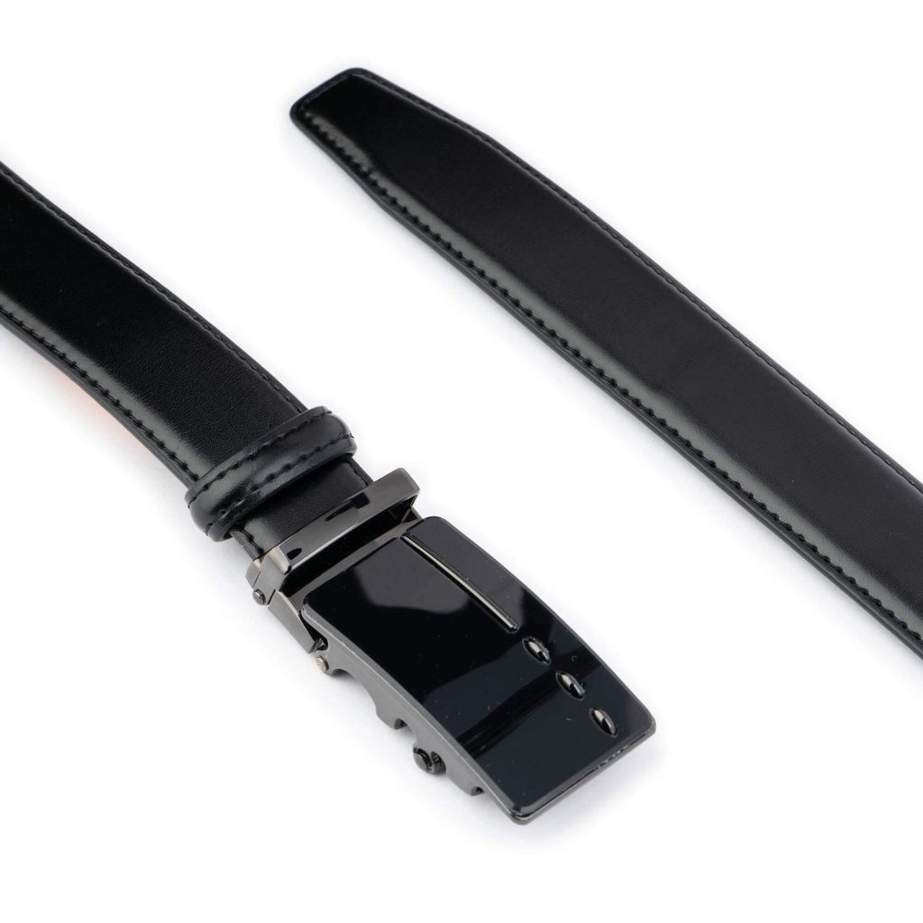 Buy Black Ratchet Vegan Belt Mens - 3.0 Cm Slide Buckle