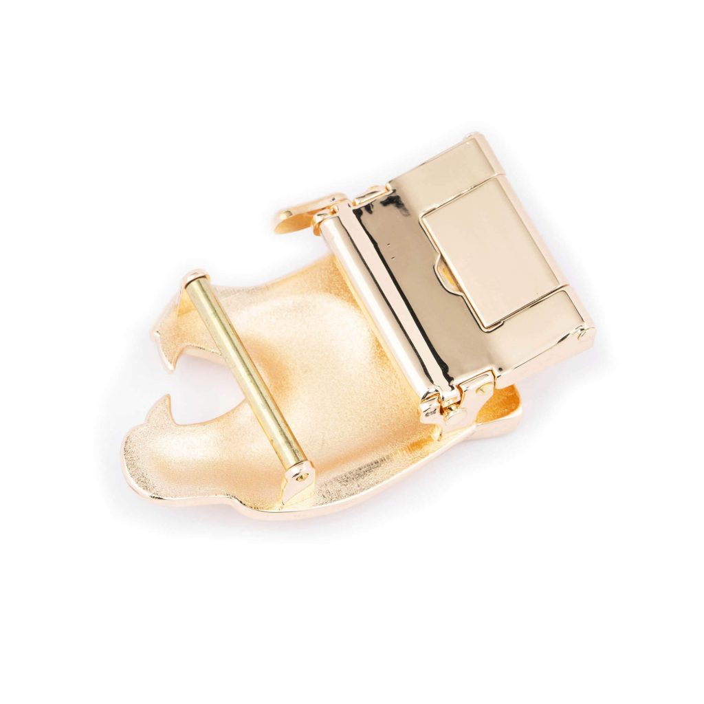 Buy Gold Panther Head Belt Buckle Ratcheting Click | LeatherBelts