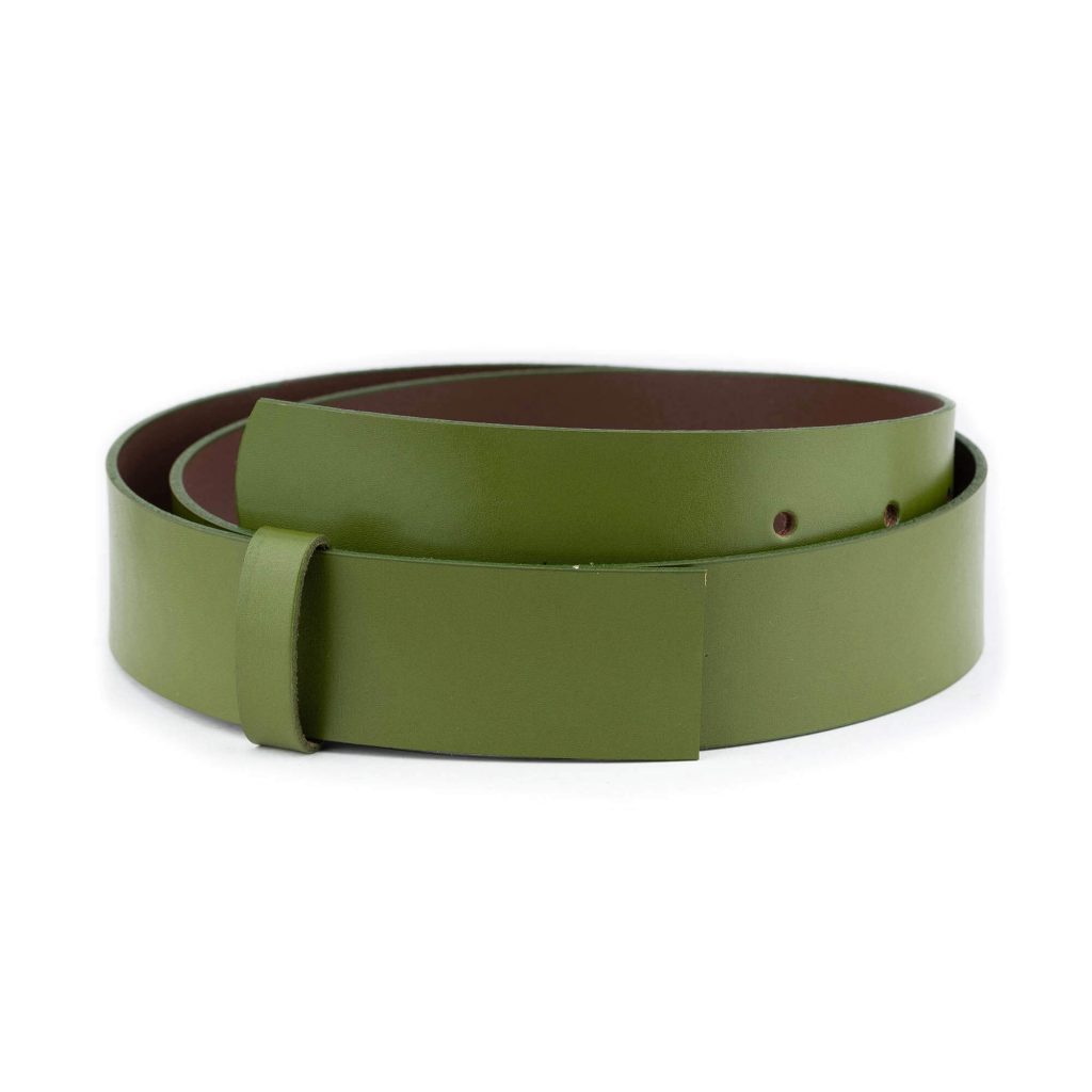 Buy Olive Green Belt Strap Replacement - Real Leather 1 1/2 Inch