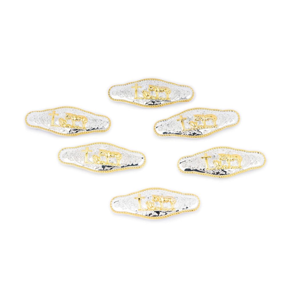 Buy Praying Cowboy Conchos For Leather Belt - Silver Gold Shiny