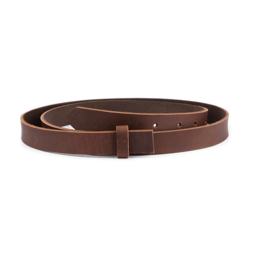 Buy Brown Soft Leather Belt Strap Replacement 1 Inch ...