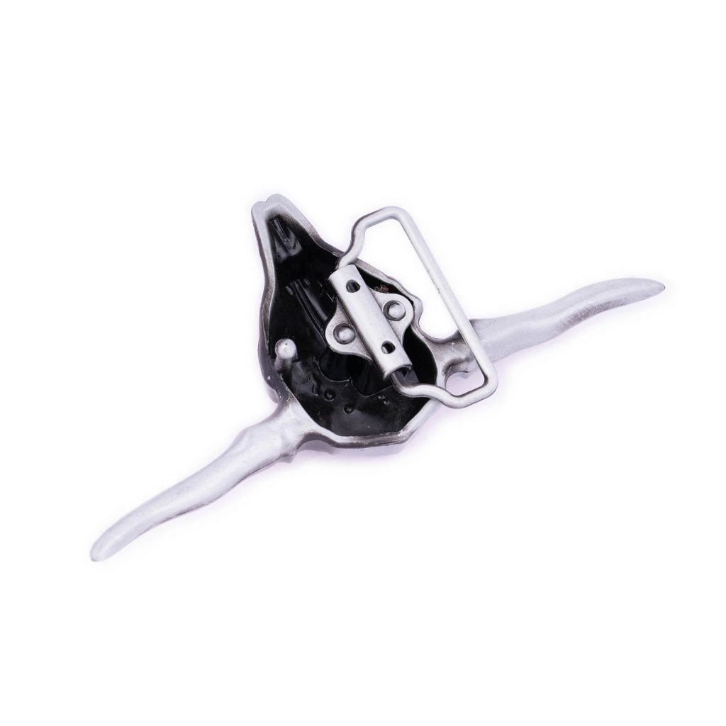 Buy Large Longhorn Head Belt Buckle Silver Heavy Metal ...
