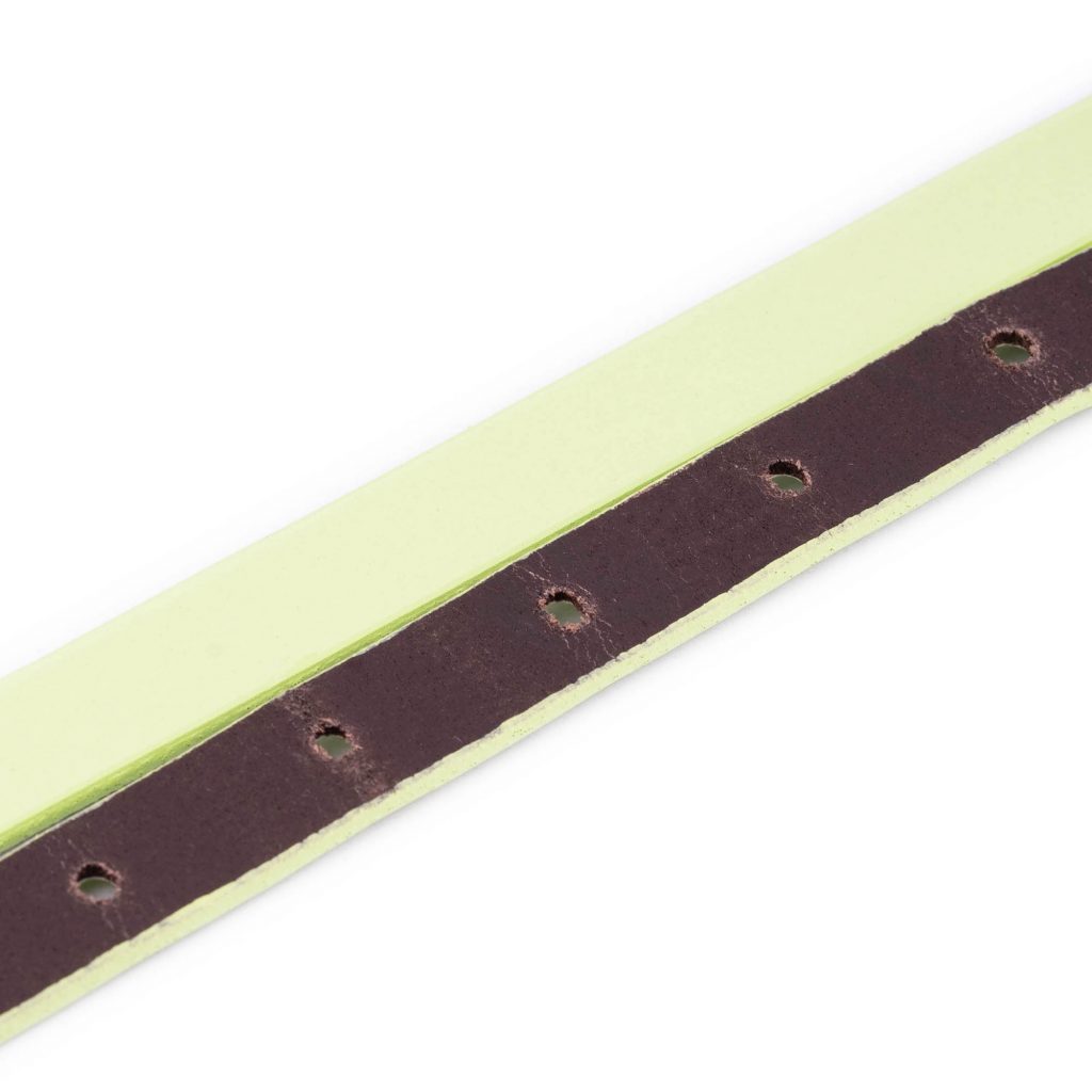 Buy Light Green Skinny Womens Belt - LeatherBeltsOnline.com
