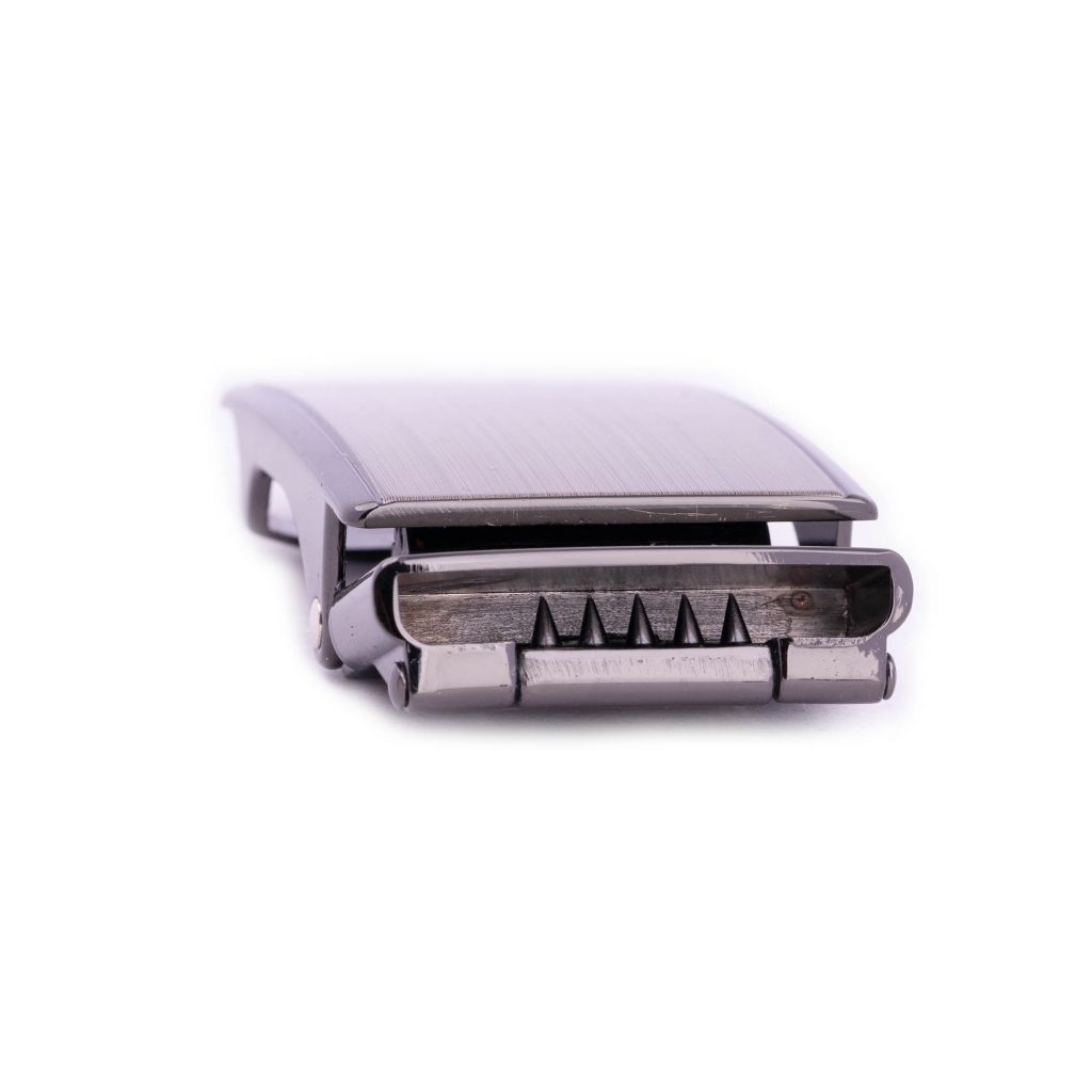 Buy Silent Automatic Mens Clasp Belt Buckle - LeatherBeltsOnline.com