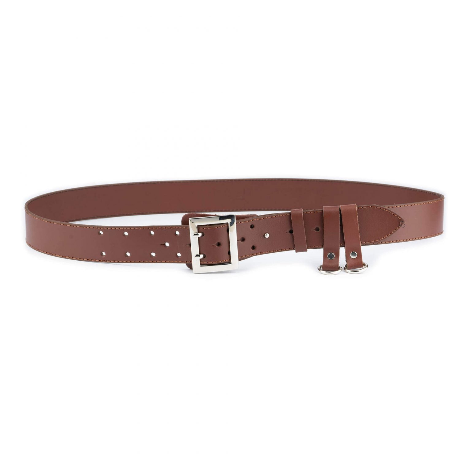 Buy Mens Police Belt - Brown Genuine Leather - LeatherBeltsOnline.com