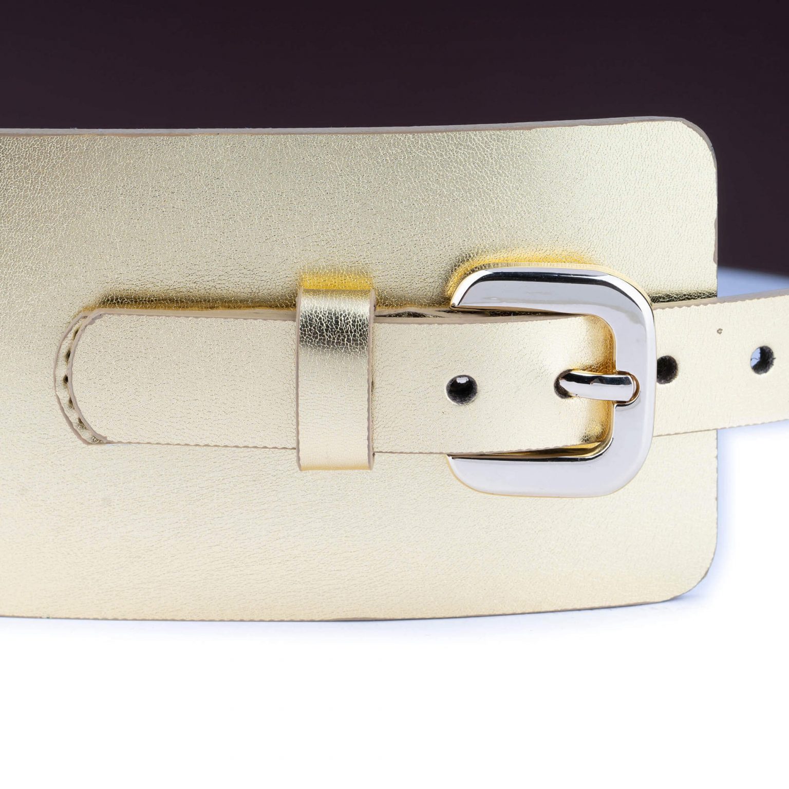 Womens Waist Gold Corset Belt | Genuine Leather
