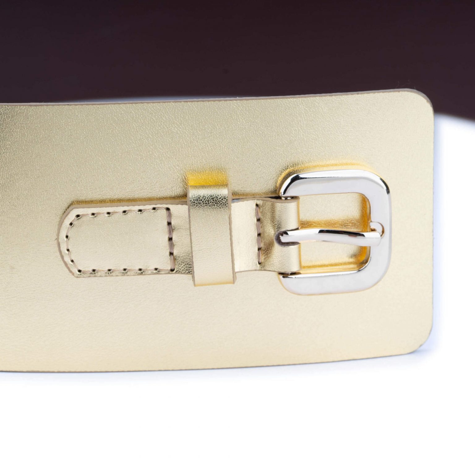 Womens Waist Gold Corset Belt | Genuine Leather
