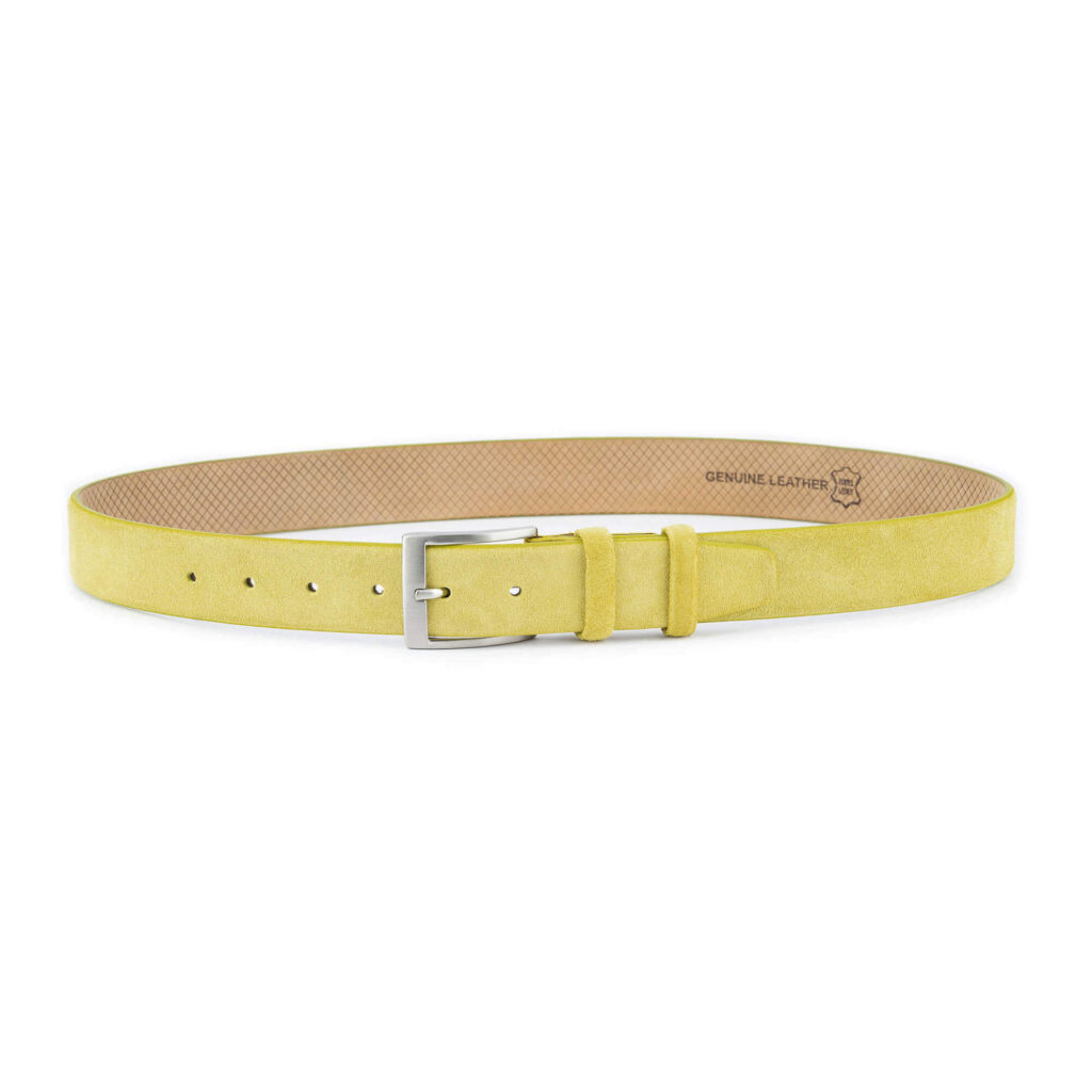 Buy Lime Green Suede Leather Belt - LeatherBeltsOnline.com