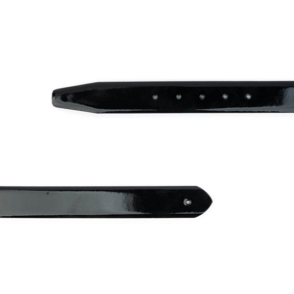 Buy Black Patent Belt Strap Replacement - With Pre-made Hole