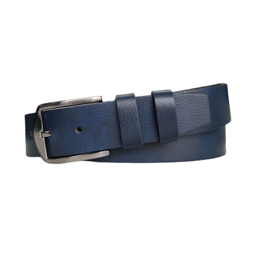 Buy Wide Gents Belts For Denim Dark Blue Leather - LeatherBeltsOnline.com