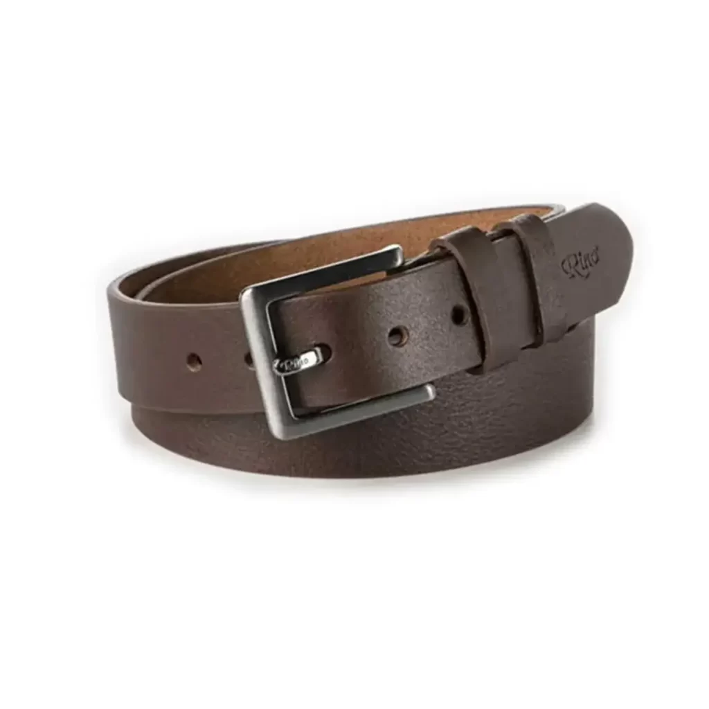 Buy Gents Belt For Jeans Dark Brown Calf Leather - LeatherBeltsOnline.com