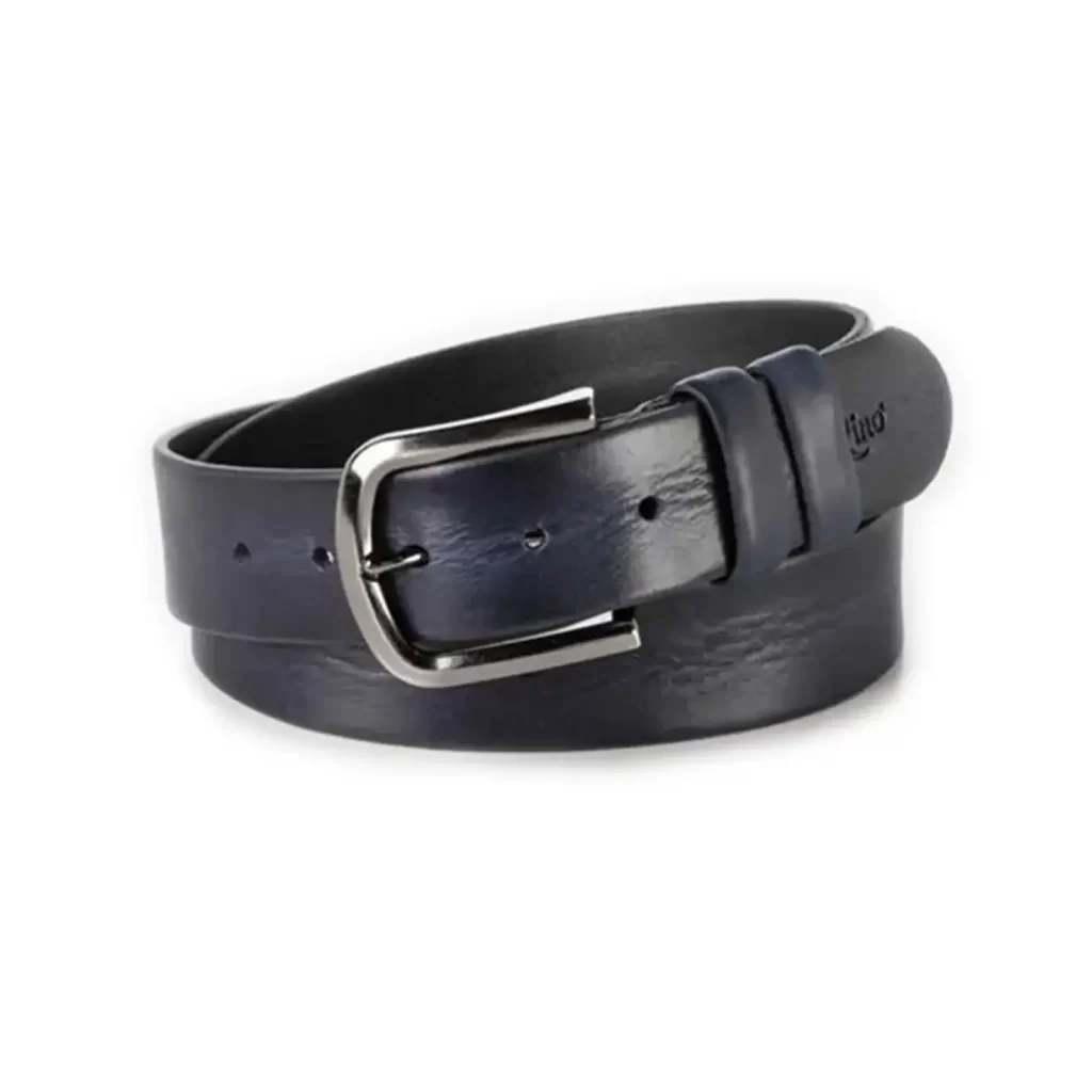 Buy Gents Jeans Belt Navy Blue Leather - LeatherBeltsOnline.com
