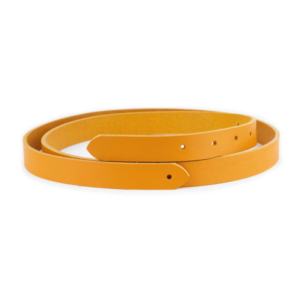 Buy Mustard Yellow Belt Leather Strap Replacement For Buckles 2.0 Cm ...