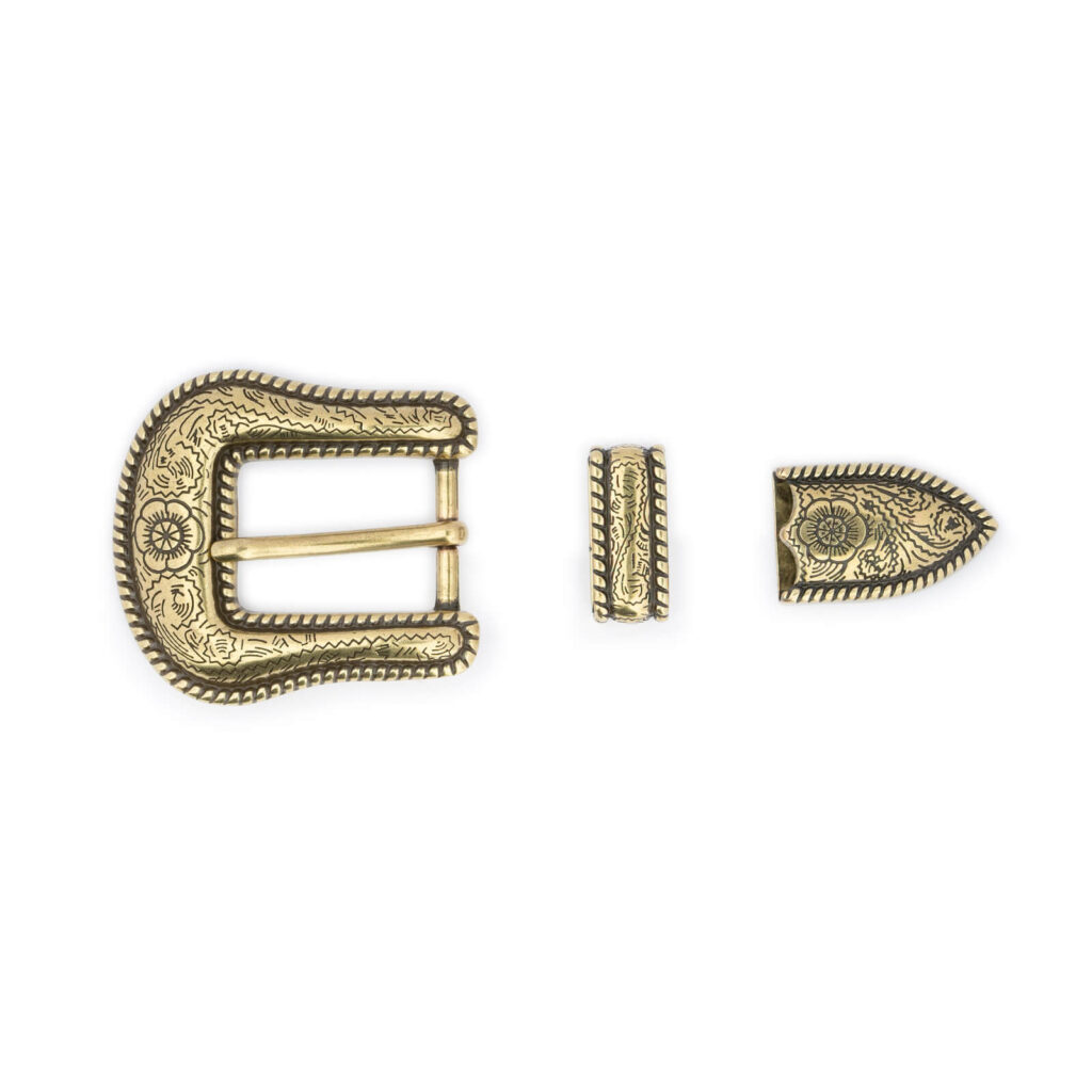 Buy Cowgirl Belt Buckle Small Antique Gold 3 Piece Set ...