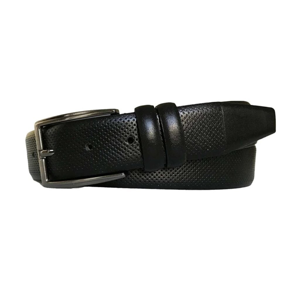 Buy Mens Belt Formal Dotted Texture Leather - LeatherBeltsOnline.com