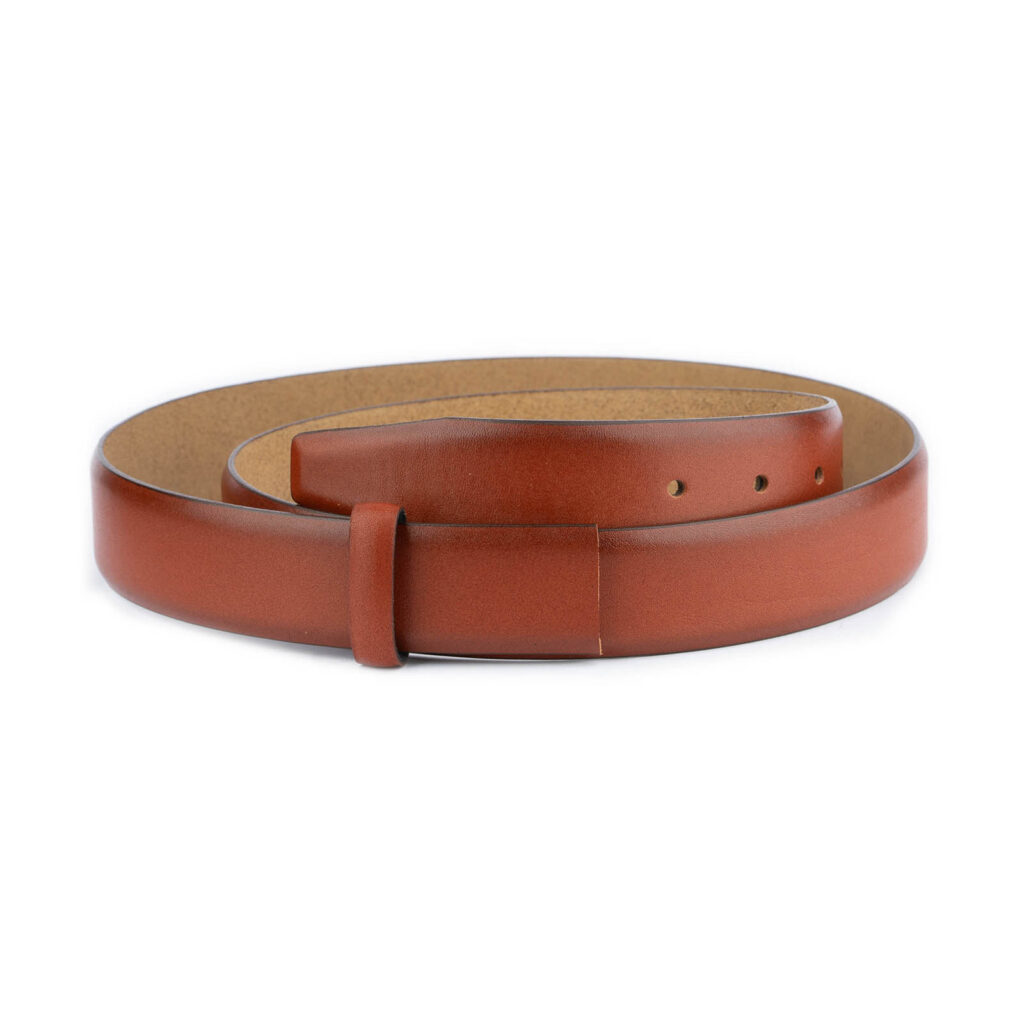 Buy Men Belt Strap For Buckle Cognac Leather Adjustable ...