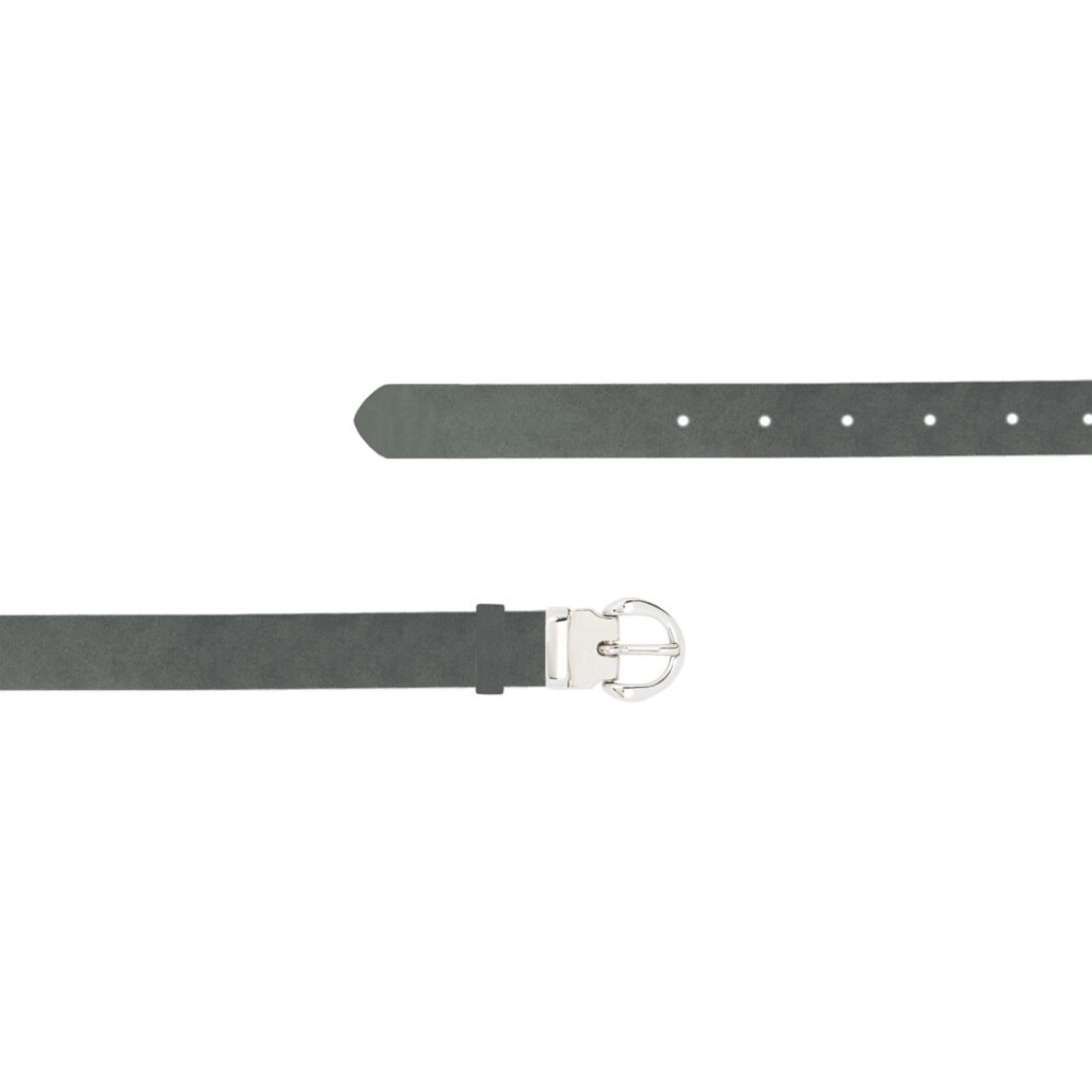 Buy Gray Female Belt Nickel Buckle Oiled Leather - LeatherBeltsOnline.com