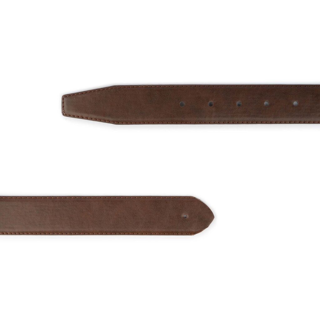 Buy Brown Vegan Belt Strap For Buckle Stitched With Hole ...