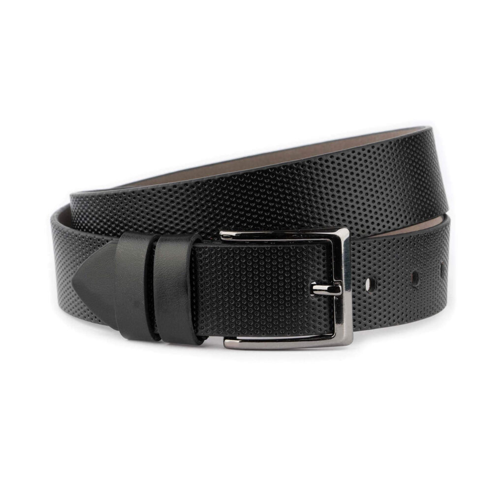 Buy Vegan Mens Belt Casual Dotted Texture 4.0 Cm - LeatherBeltsOnline.com