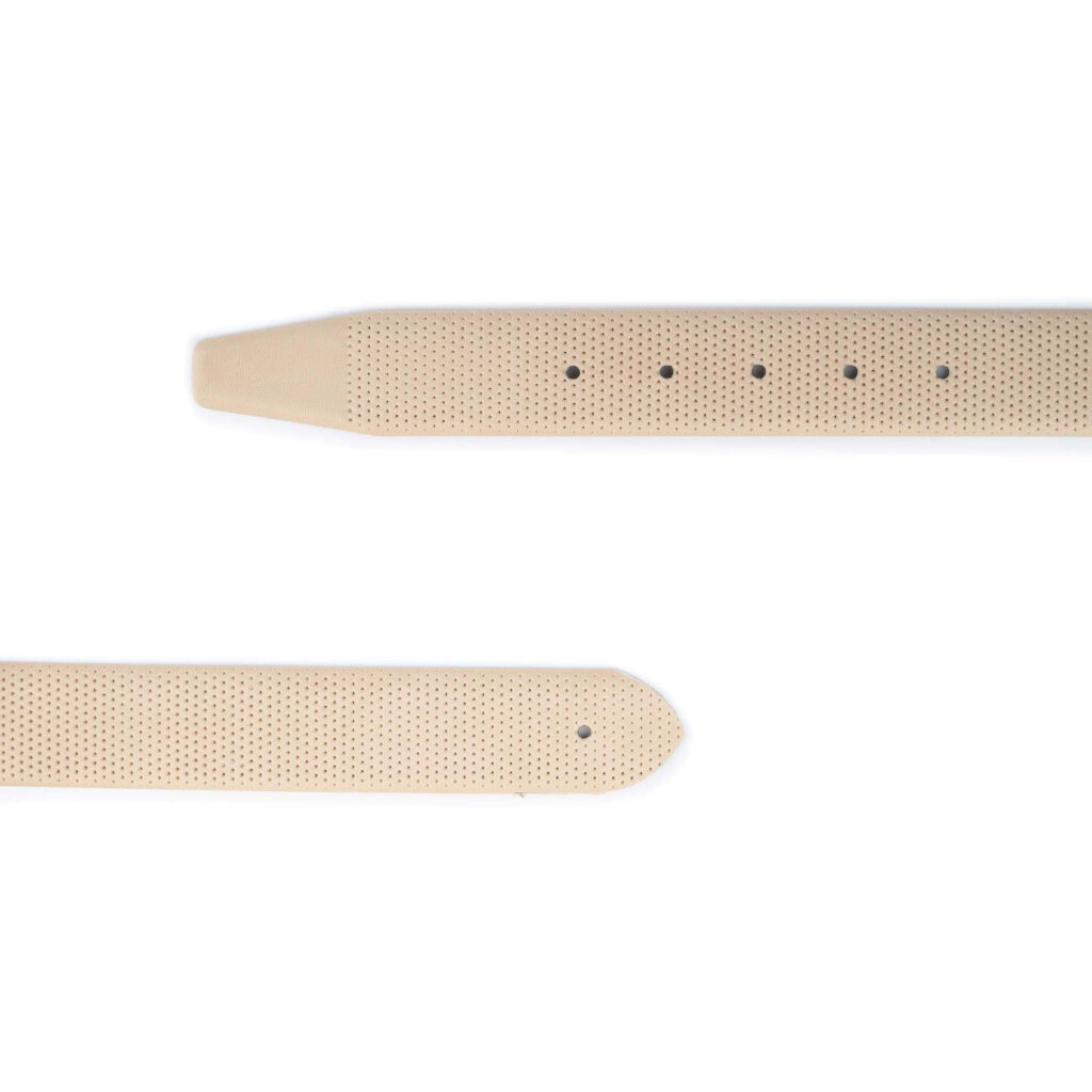 Buy Dotted Beige Belt Leather Strap Replacement - LeatherBeltsOnline.com