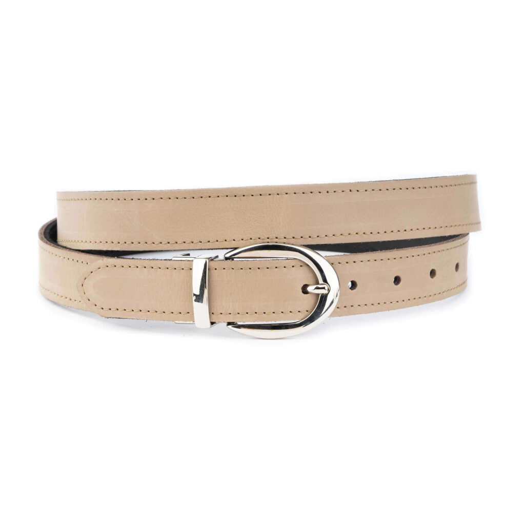 Buy Ladies Reversible Belt Taupe Black Genuine Leather ...