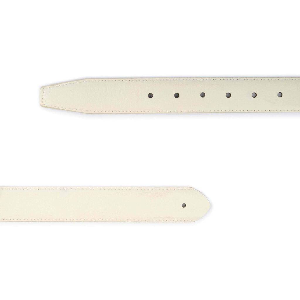 Buy Light Beige Grain Leather Belt Strap For Buckles ...