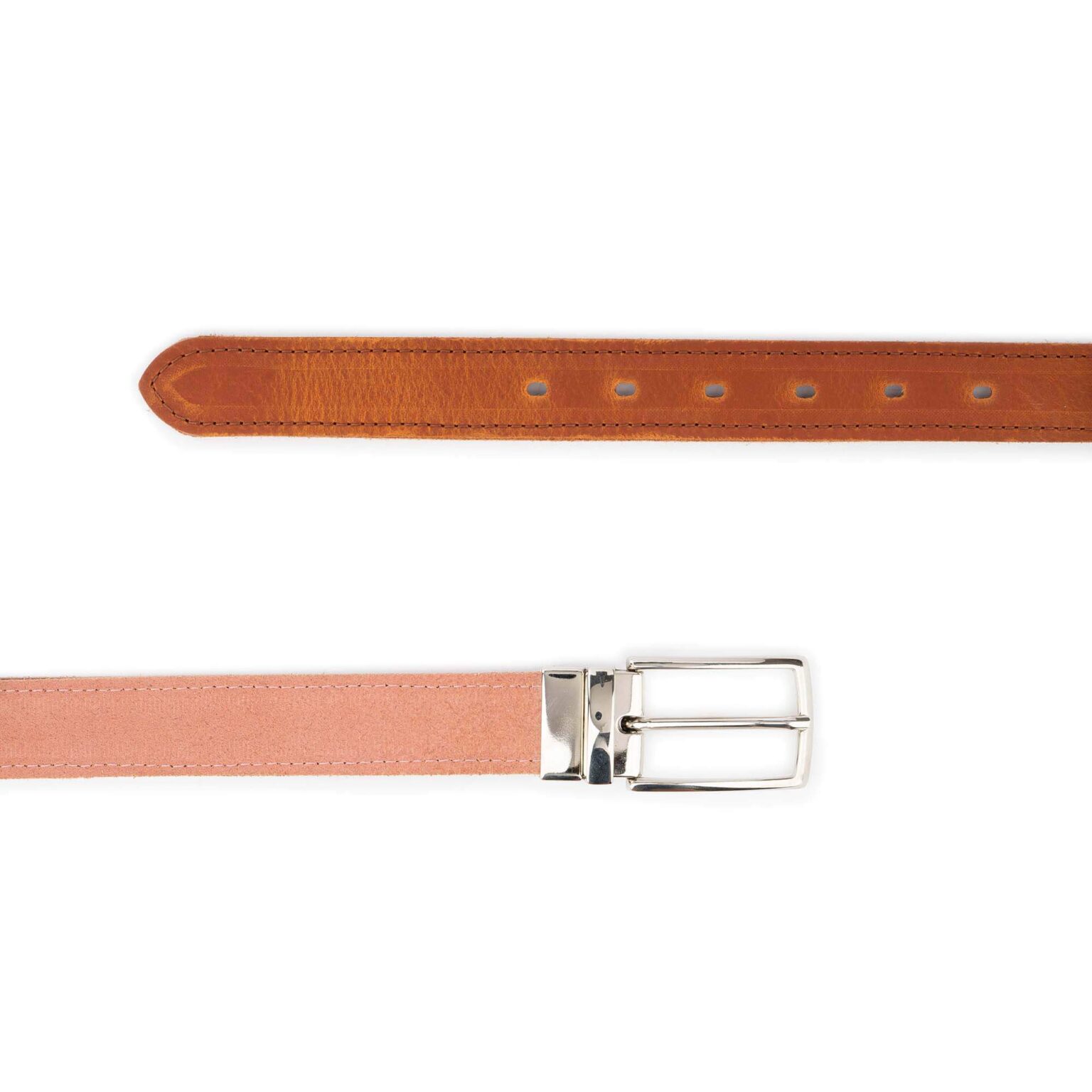 Buy Cognac Mens Leather Reversible Belt - LeatherBeltsOnline.com