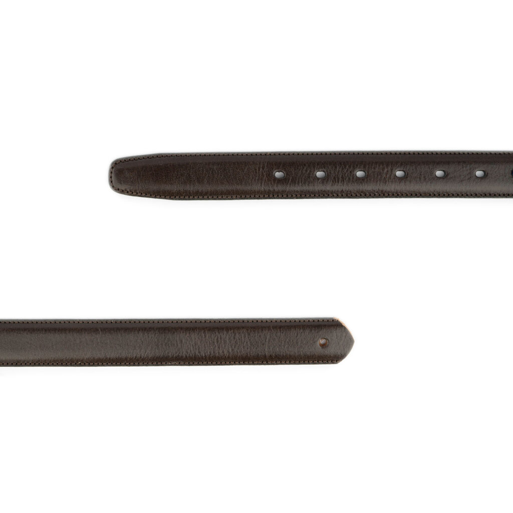 Buy Dark Brown Leather Strap For Belt Mens Premade Hole ...