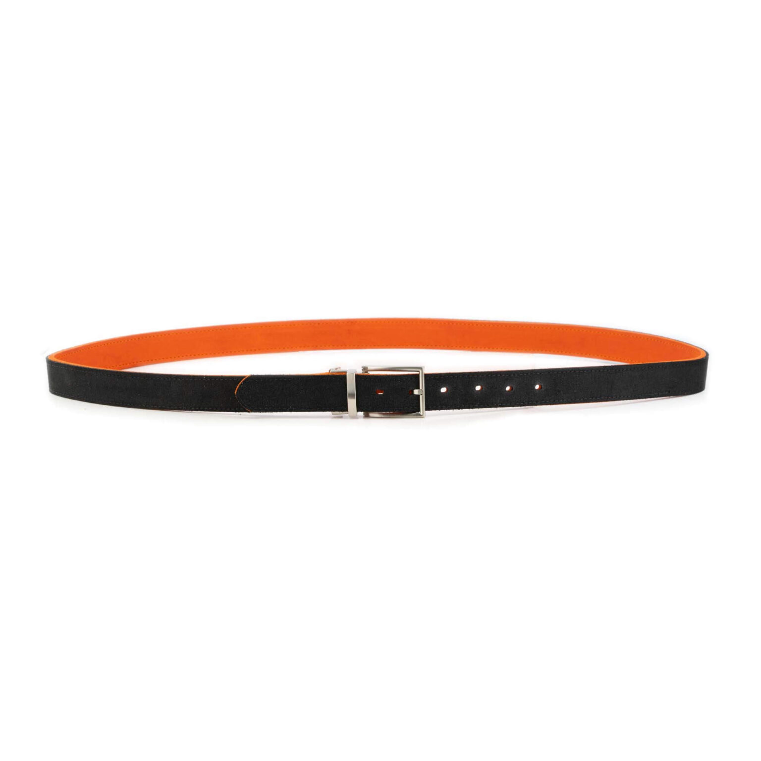 Buy Orange Mens Reversible Belt Italian Buckle - LeatherBeltsOnline.com